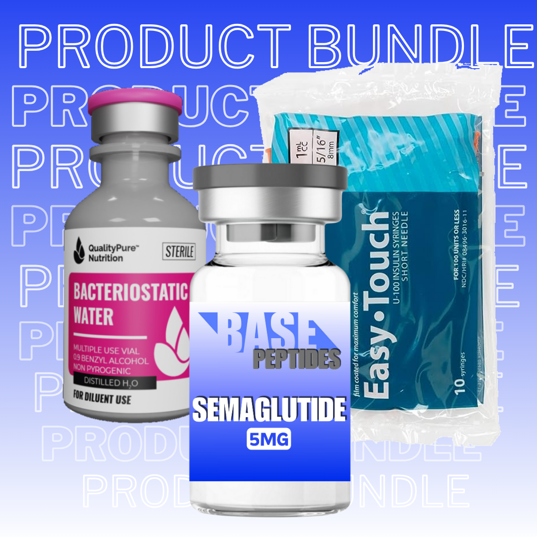 Semaglutide Starter KIT: 5MG Vial, 30ml BAC Water, 10 Syringes – Base ...